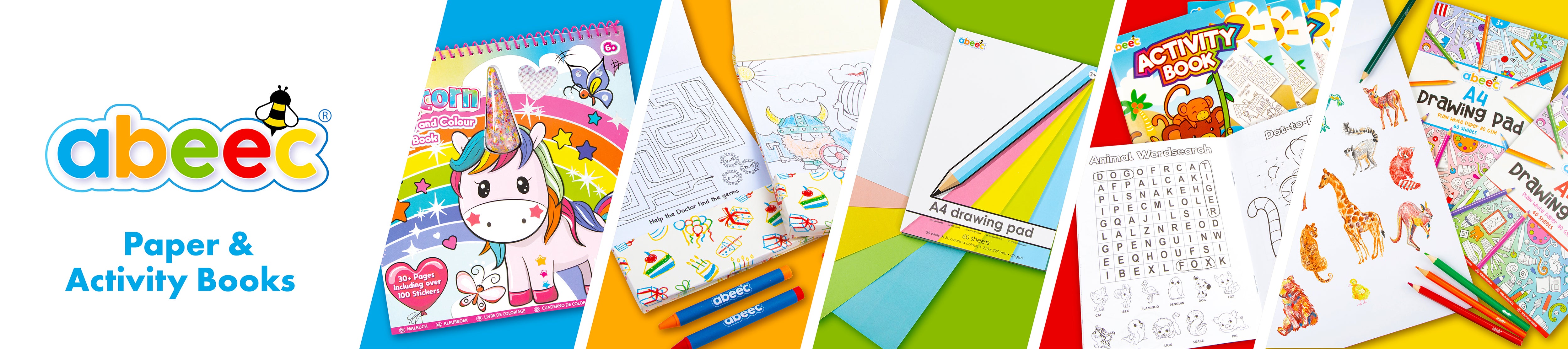 Paper & Activity Books | A4 Paper & Scratch Art Pads | abeec® toys