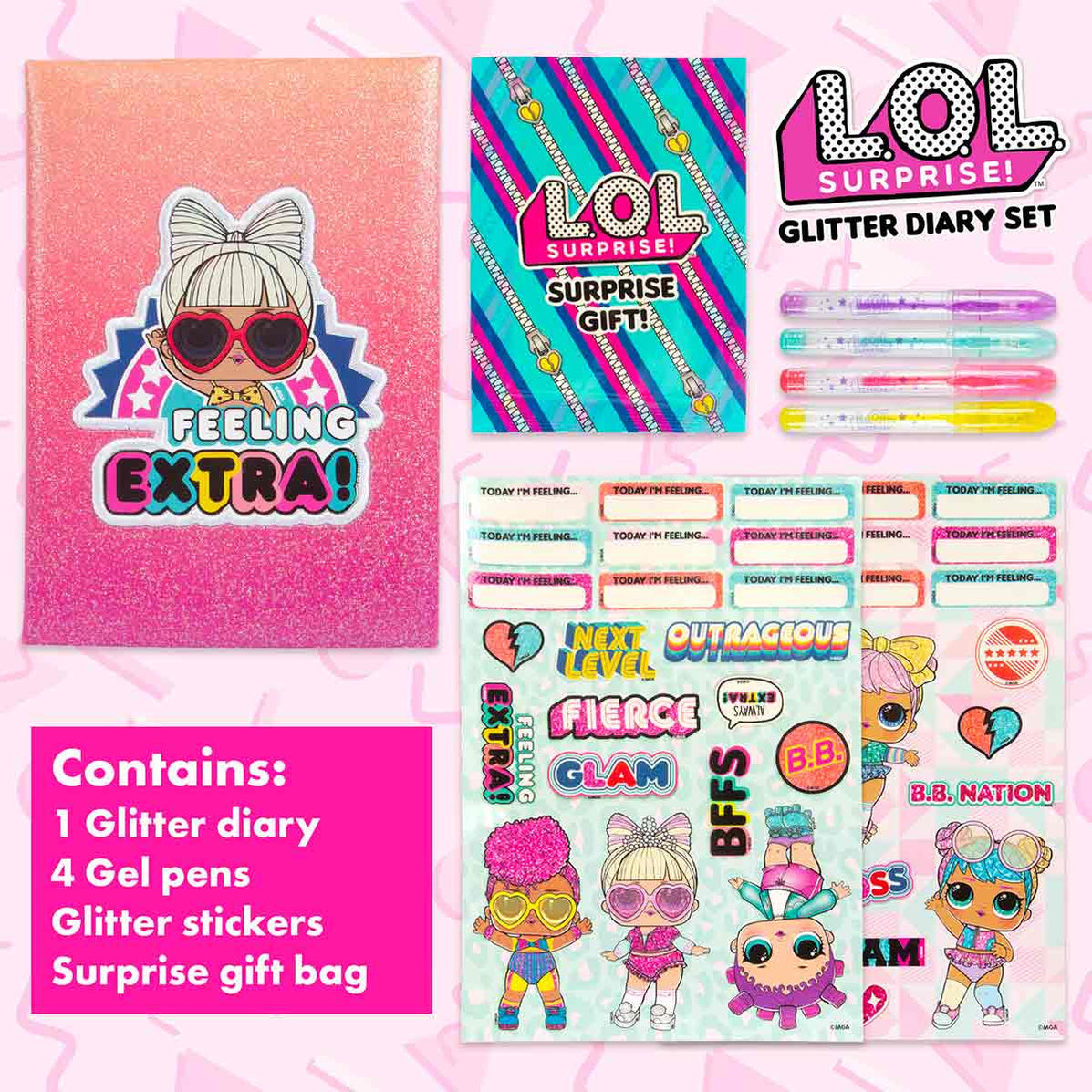 L.O.L Surprise Glitter Diary Set | abeec® toys
