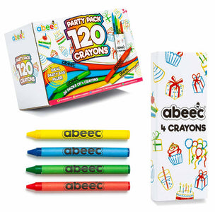 30 Packs Of 4 Crayons | Party Bag Crayons | abeec® toys