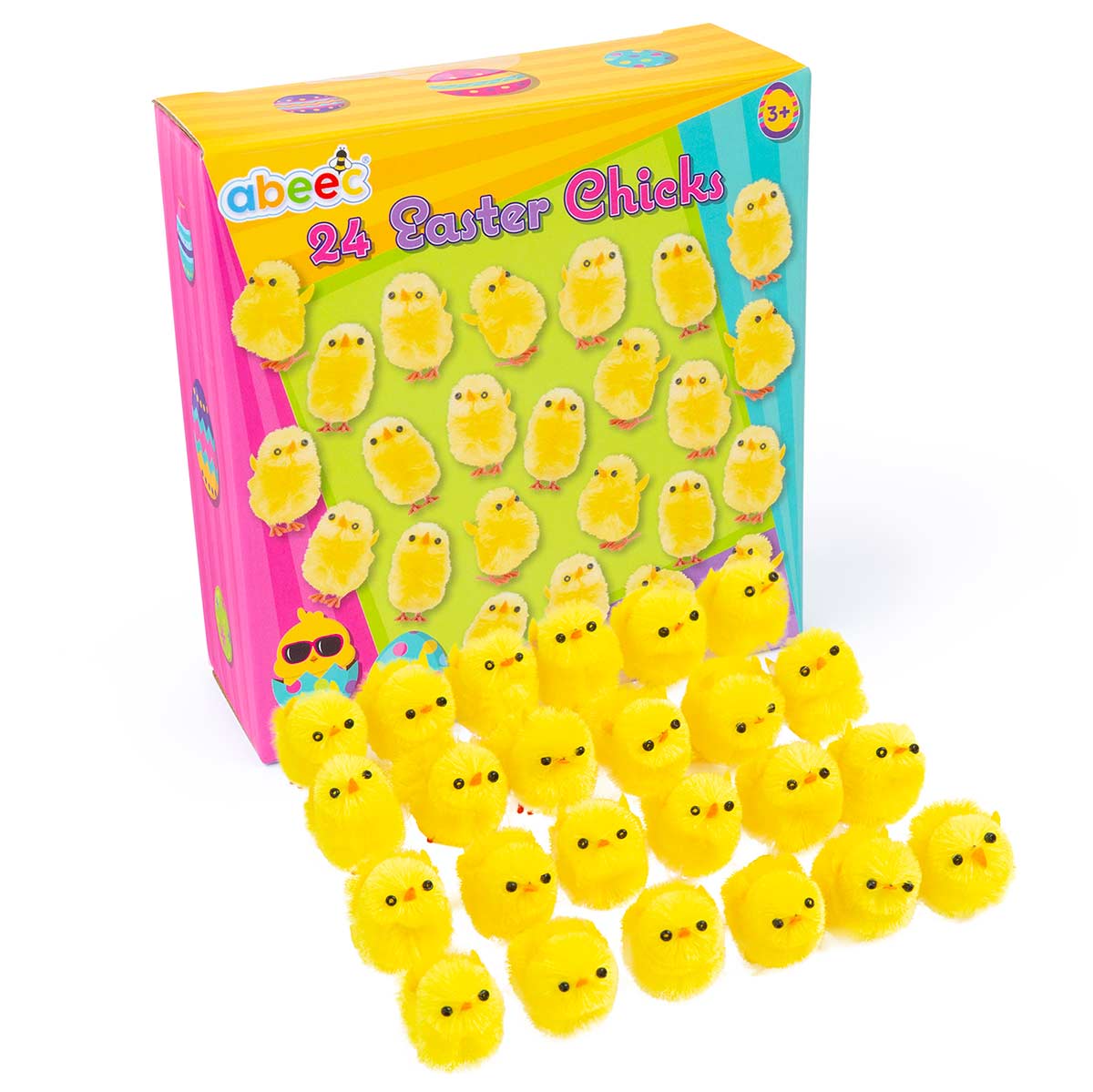 24 Pack Of Easter Chicks | abeec® toys