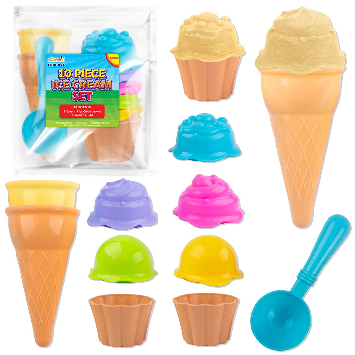 10 Piece Ice Cream Beach Set — abeec® toys