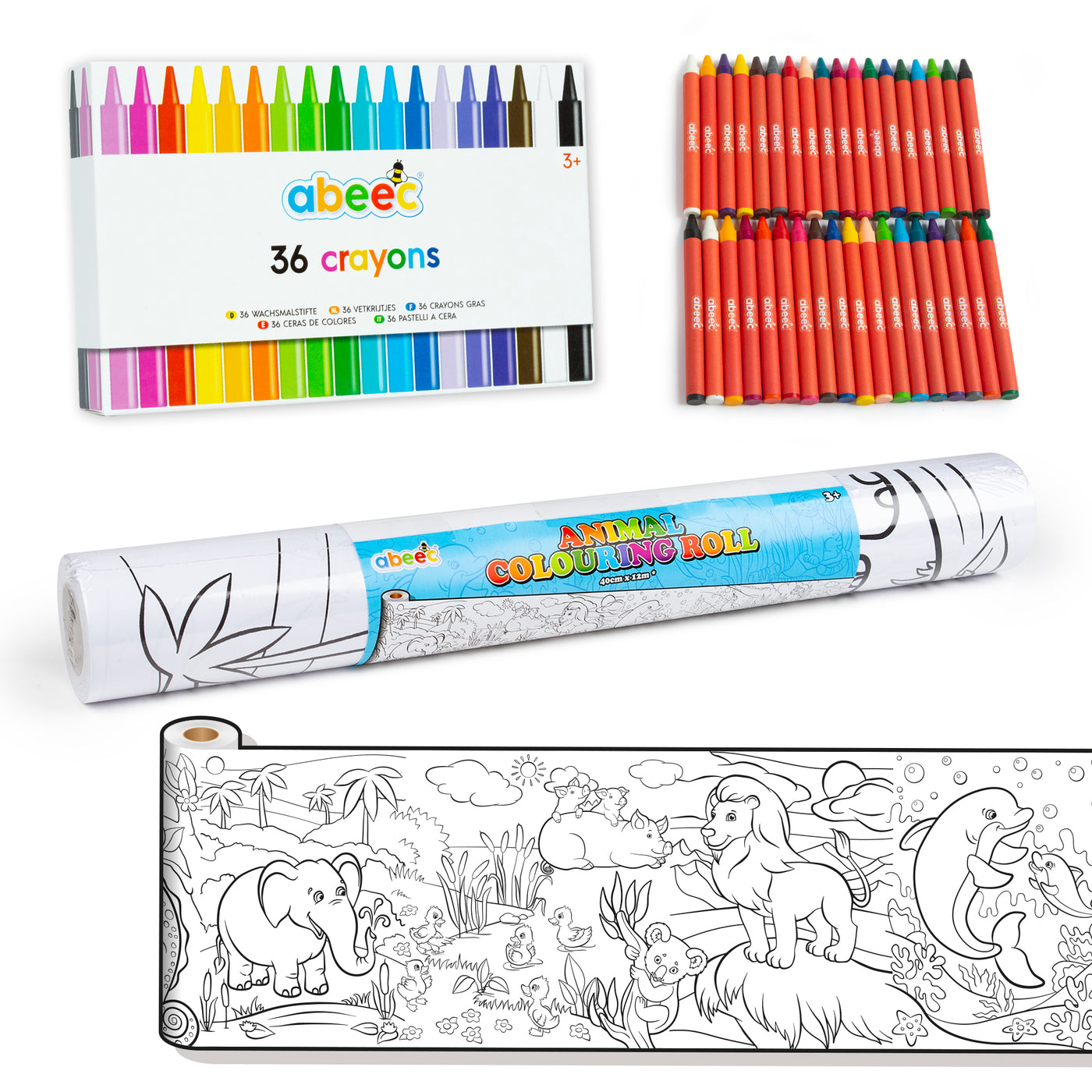 Colouring Roll & Crayons Gift Pack — abeec® toys