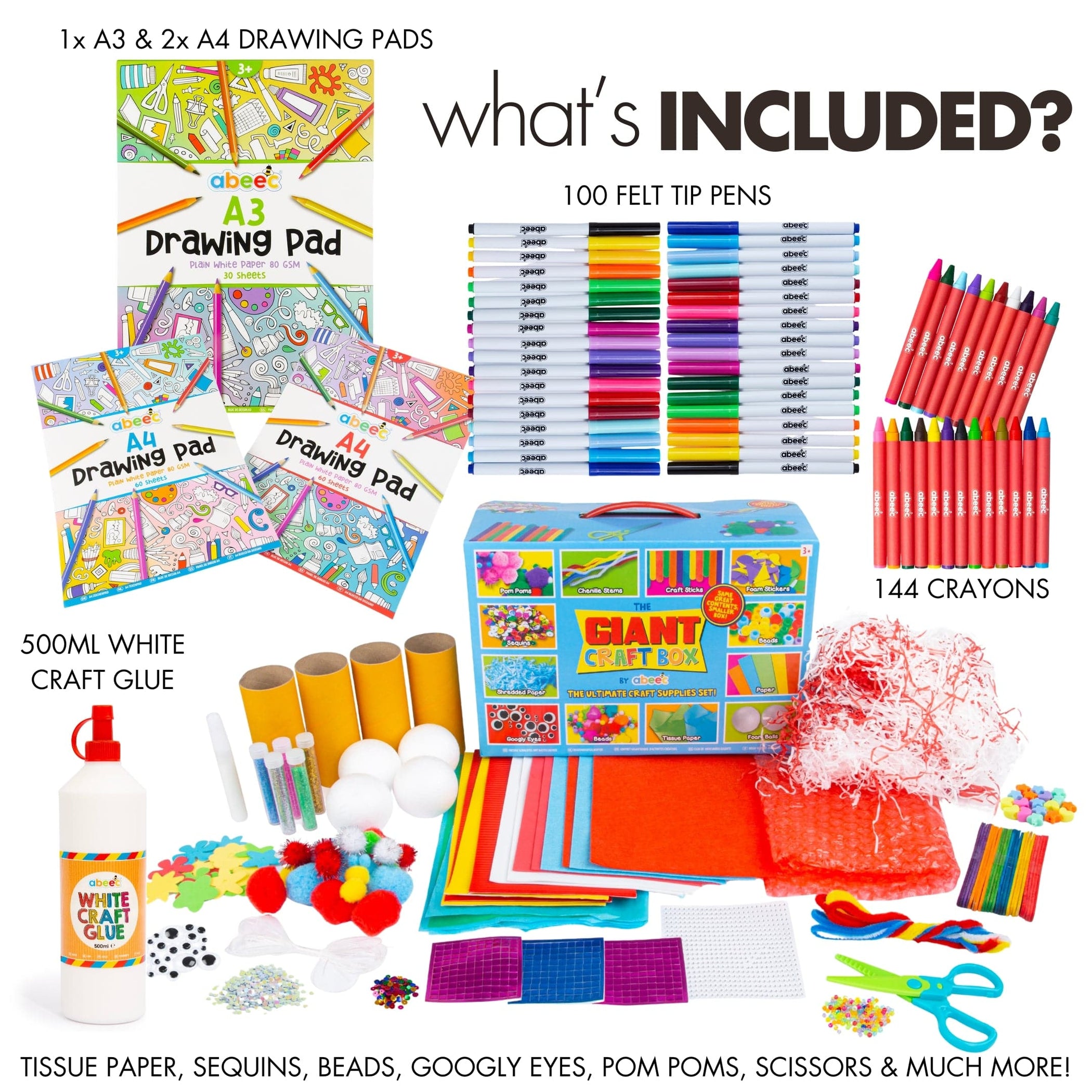 Kids Craft Bundle — Giant Craft Kit with 5 Products | abeec — abeec® toys