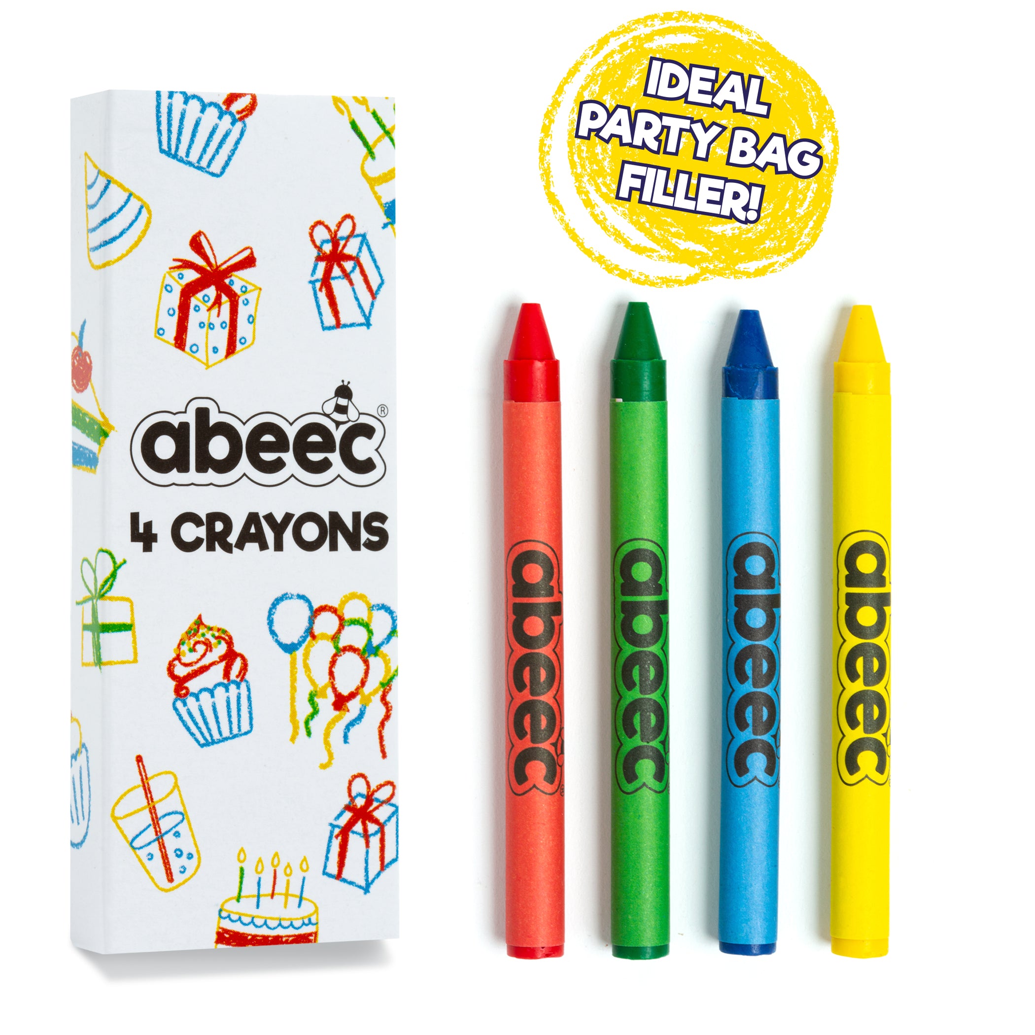 30 Packs Of 4 Crayons | Party Bag Crayons | abeec® toys