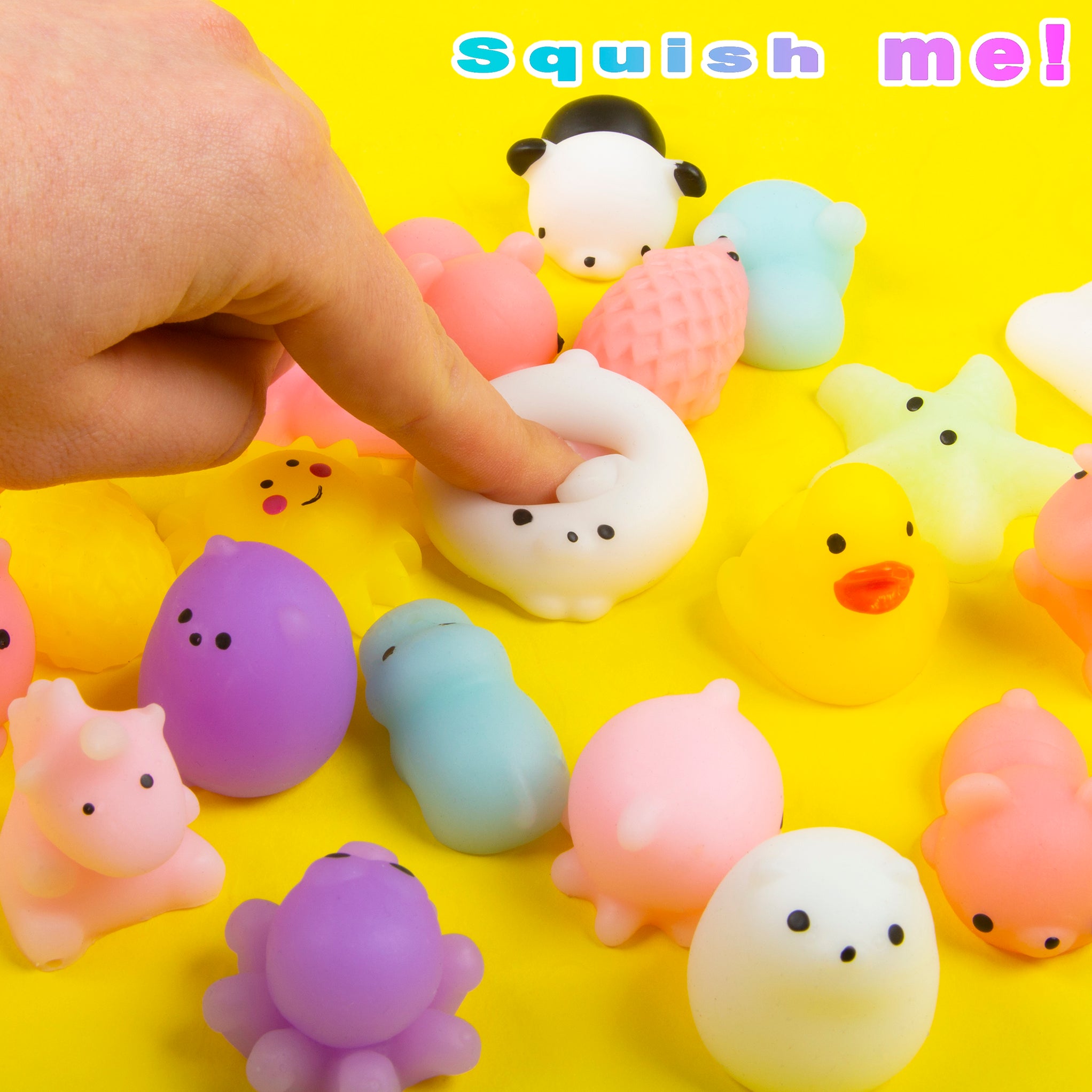 24 Mini Squishes | Party Bag Fillers | abeec® toys