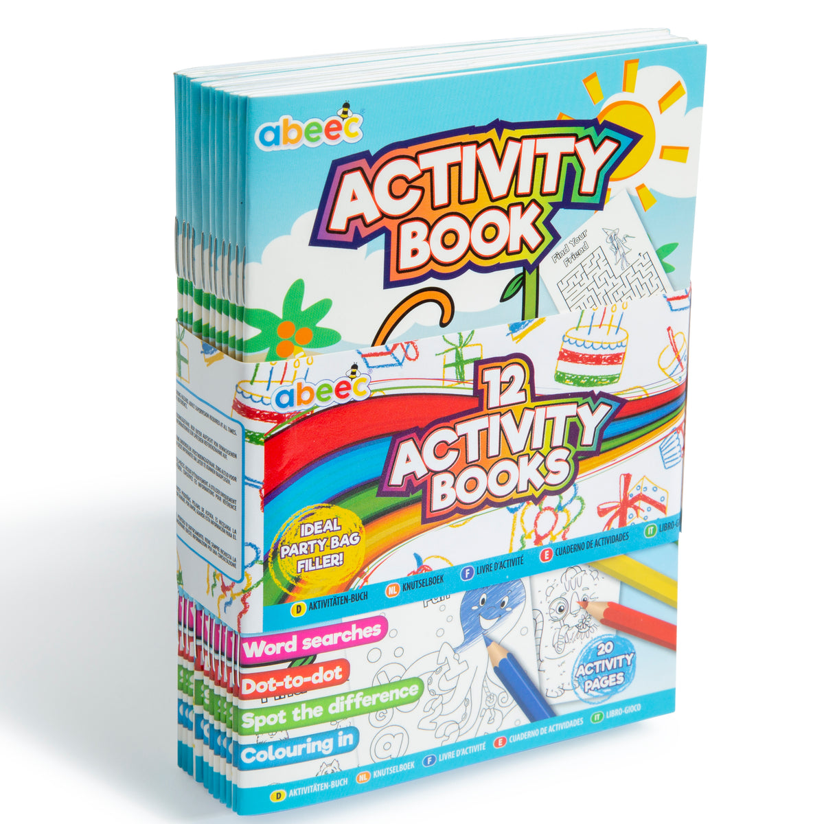 12 Pack Of Mini Activity Books | abeec® toys