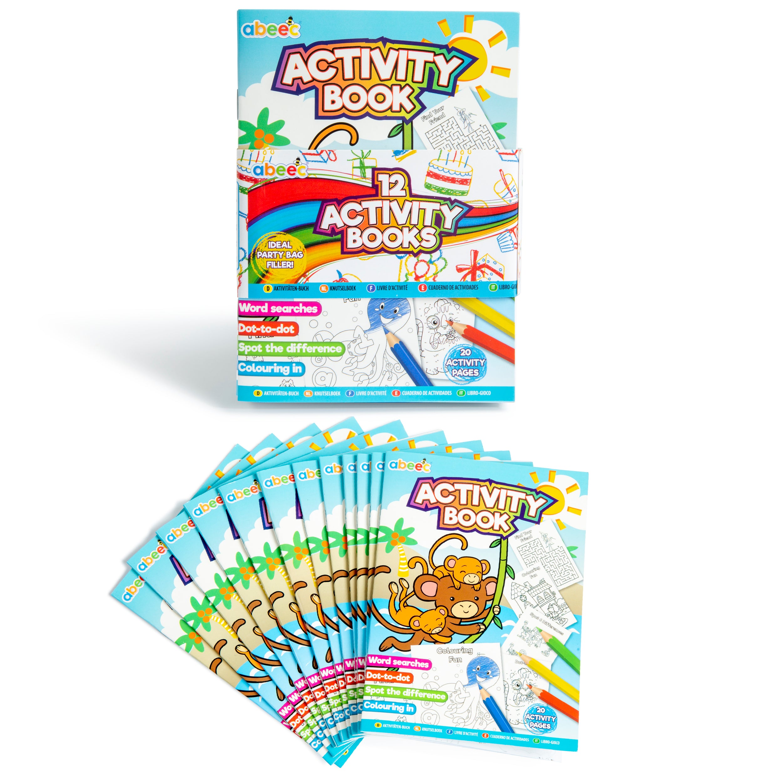 12 Pack Of Mini Activity Books | abeec® toys