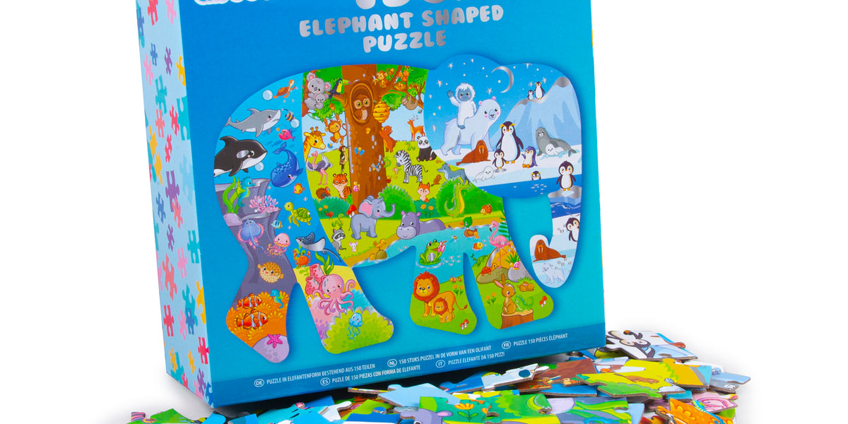 150 Piece Elephant Shaped Jigsaw Puzzle | abeec® toys
