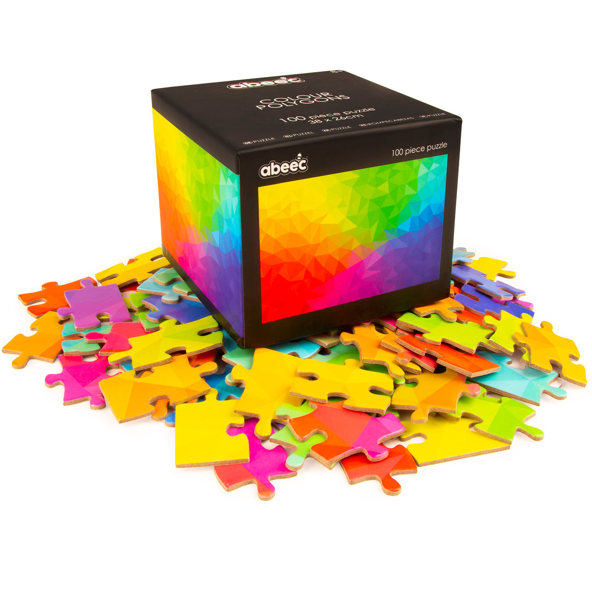 100 Piece Colour Polygons Puzzle | abeec® toys