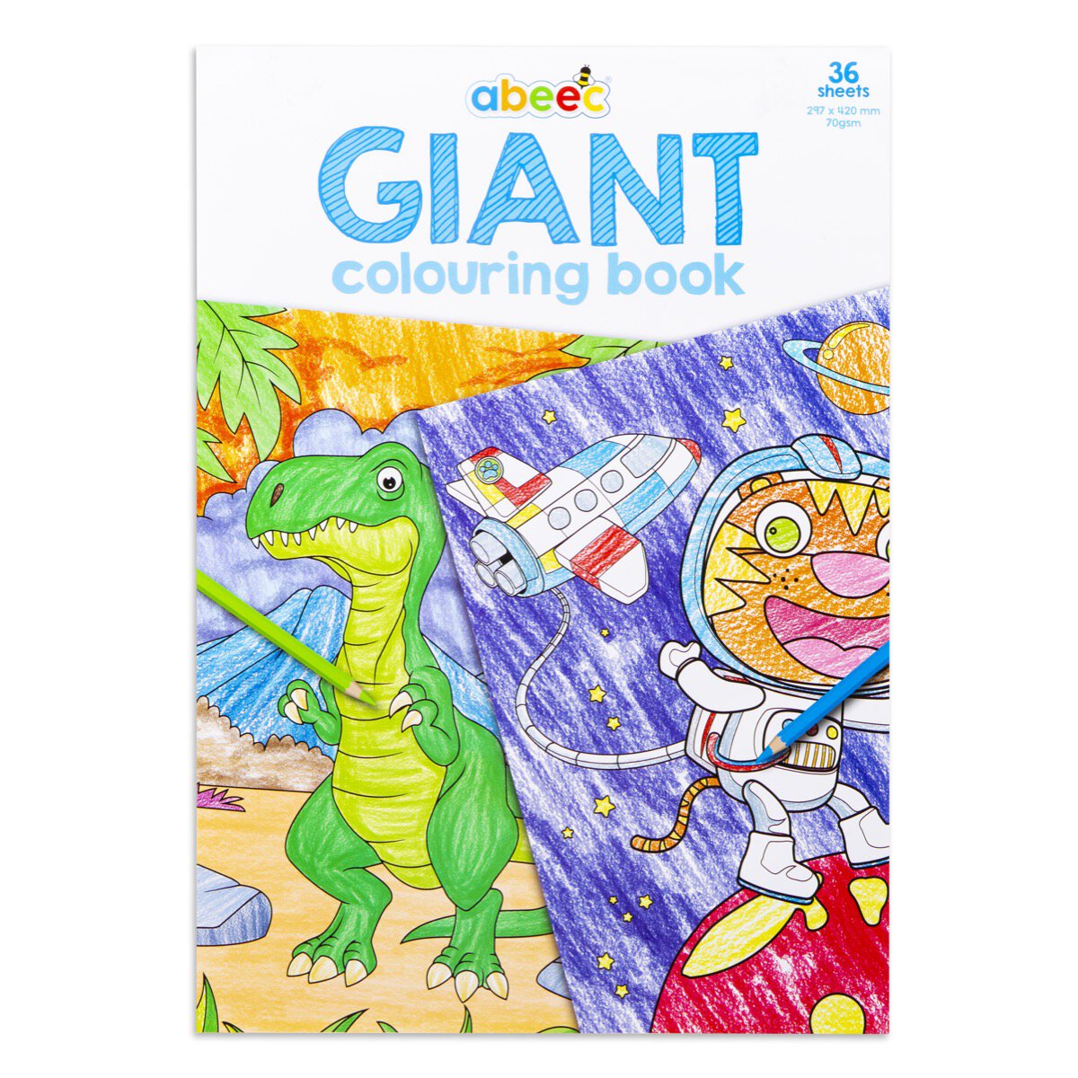 Giant Animal and Space Themed Colouring Book | abeec® toys