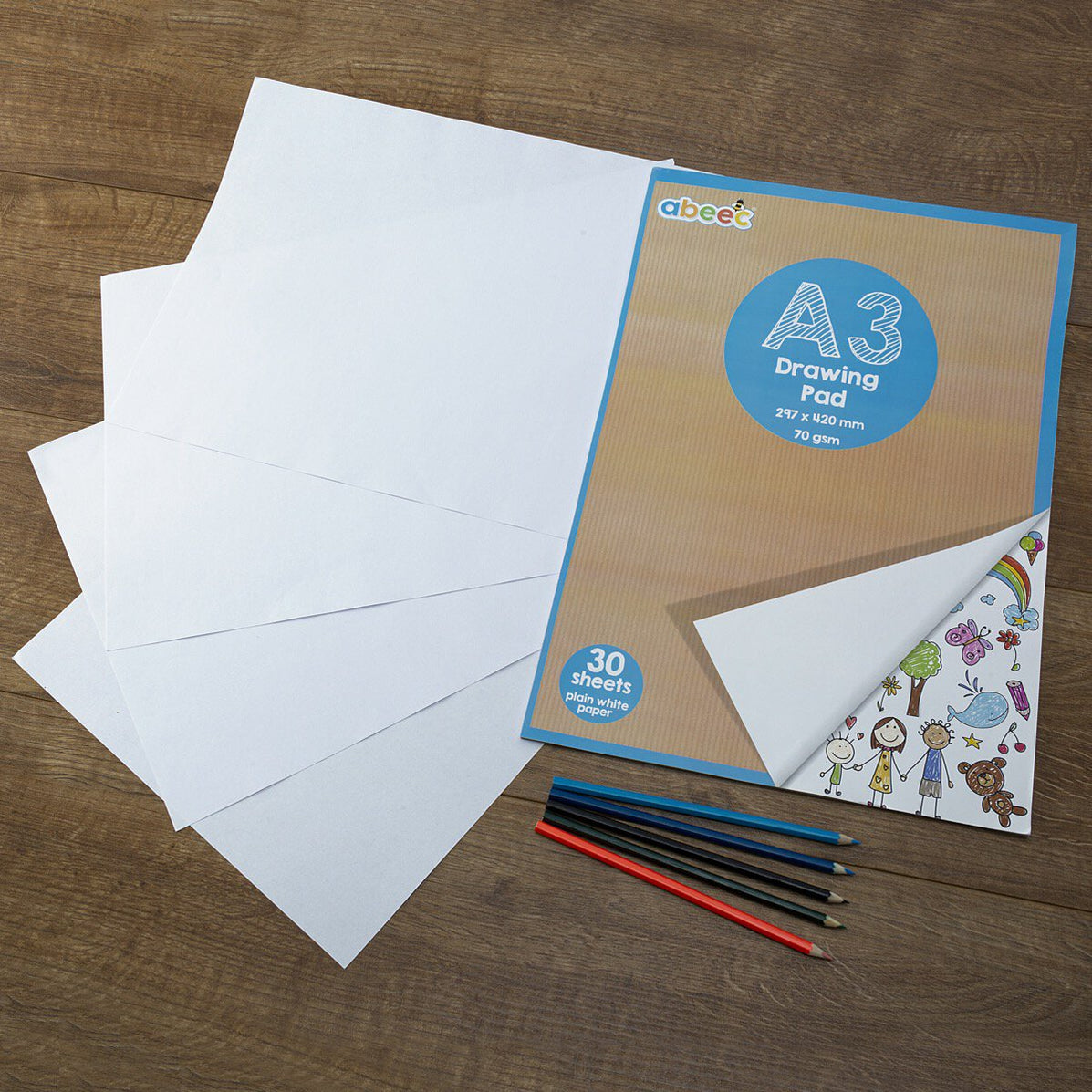 A3 Drawing Pad | White Paper | abeec® toys